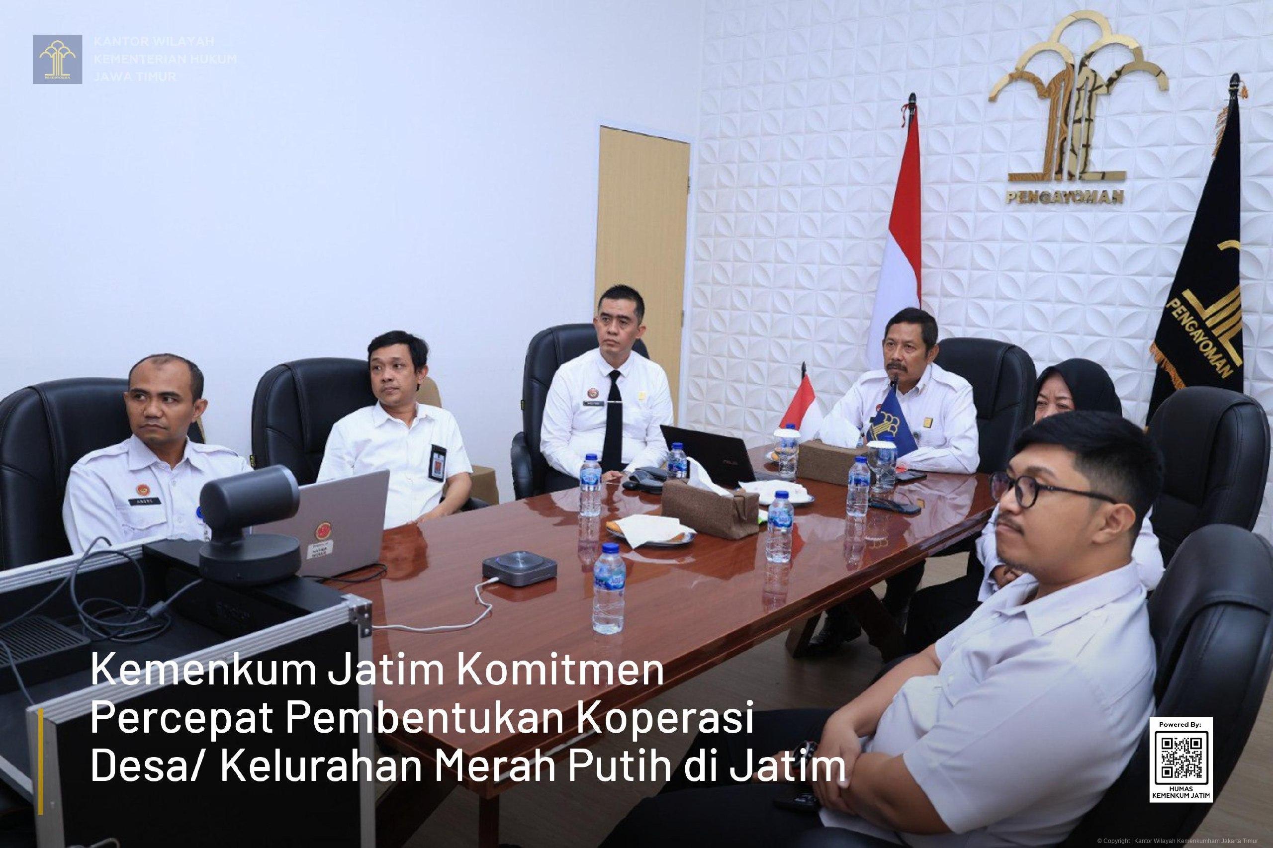 Kemenkum Jatim Komitmen Percepat Pembentukan Koperasi Desa/ Kelurahan Merah Putih di Jatim