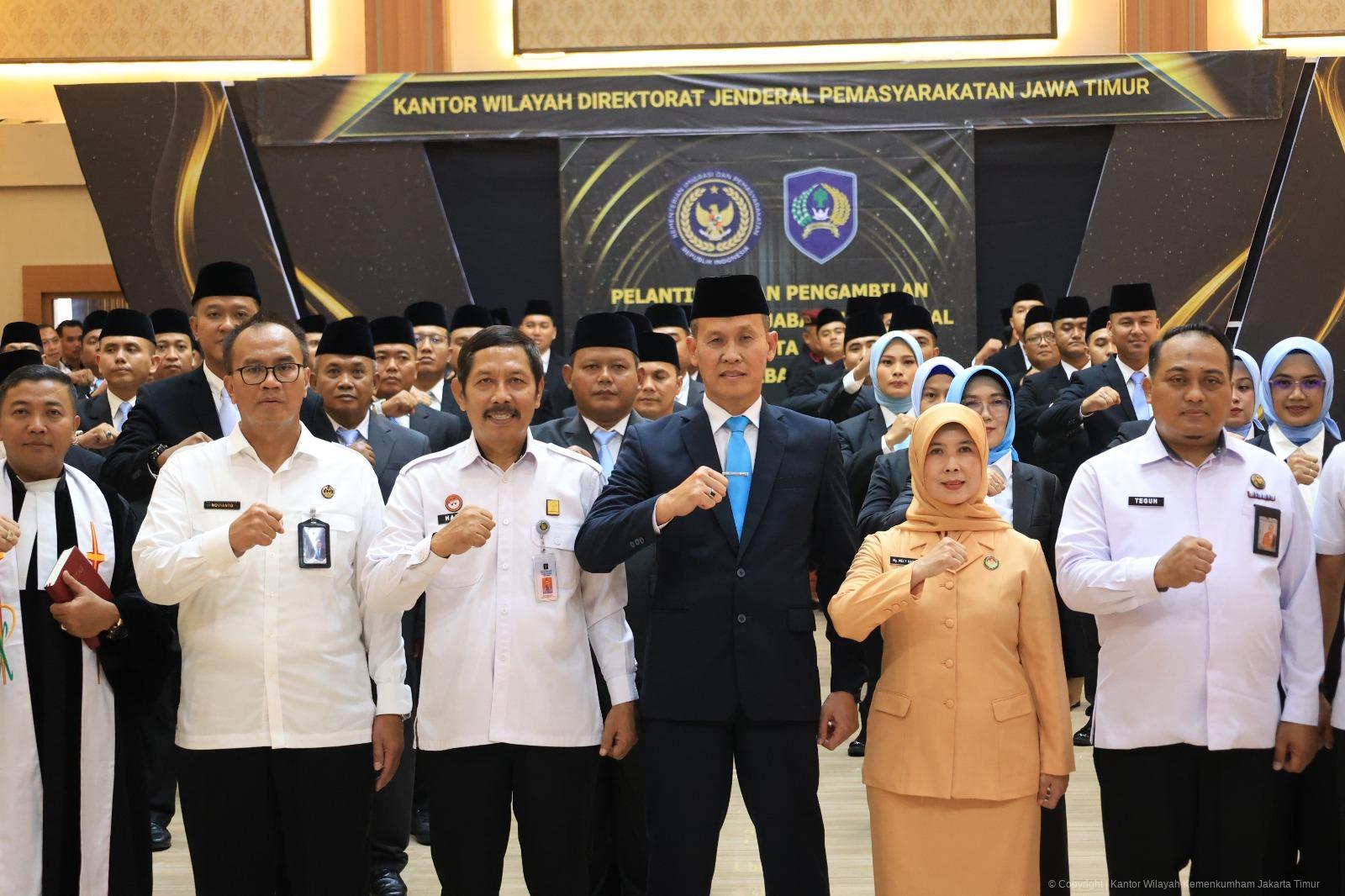 56 Pejabat Manajerial Jajaran Ditjenpas Jatim Dilantik, Wujudkan Sinergi Antarkantor Wilayah