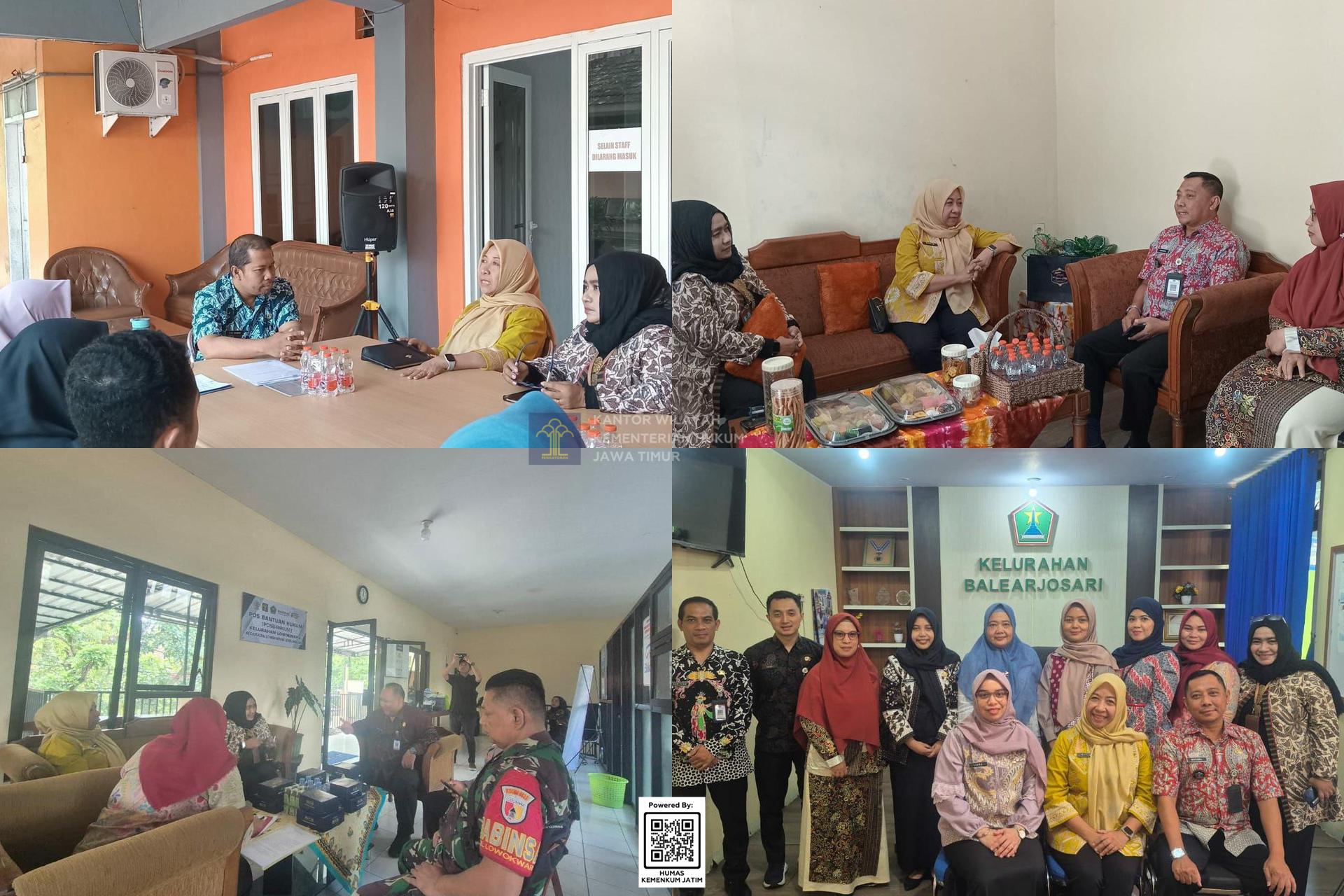 Kemenkum Jatim Monitoring Pembentukan Posbankum dan Aktualisasi Peserta PJA di Kota Malang